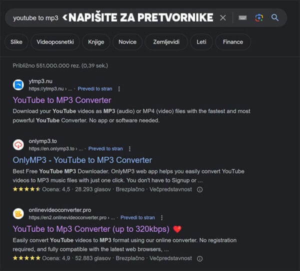 Kako prenesti glasbo iz youtuba na telefon, usb, računalnik.