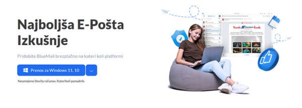 Pošta Siol, Telemach, A1, Gmail, Outlook Mail na enem mestu.